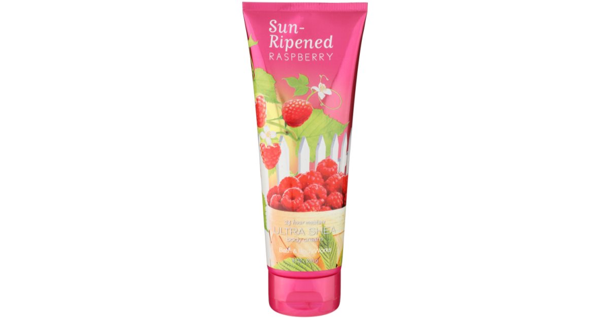Bath & Body Works Sun Ripened Raspberry Body Cream for Women 236 ml ...