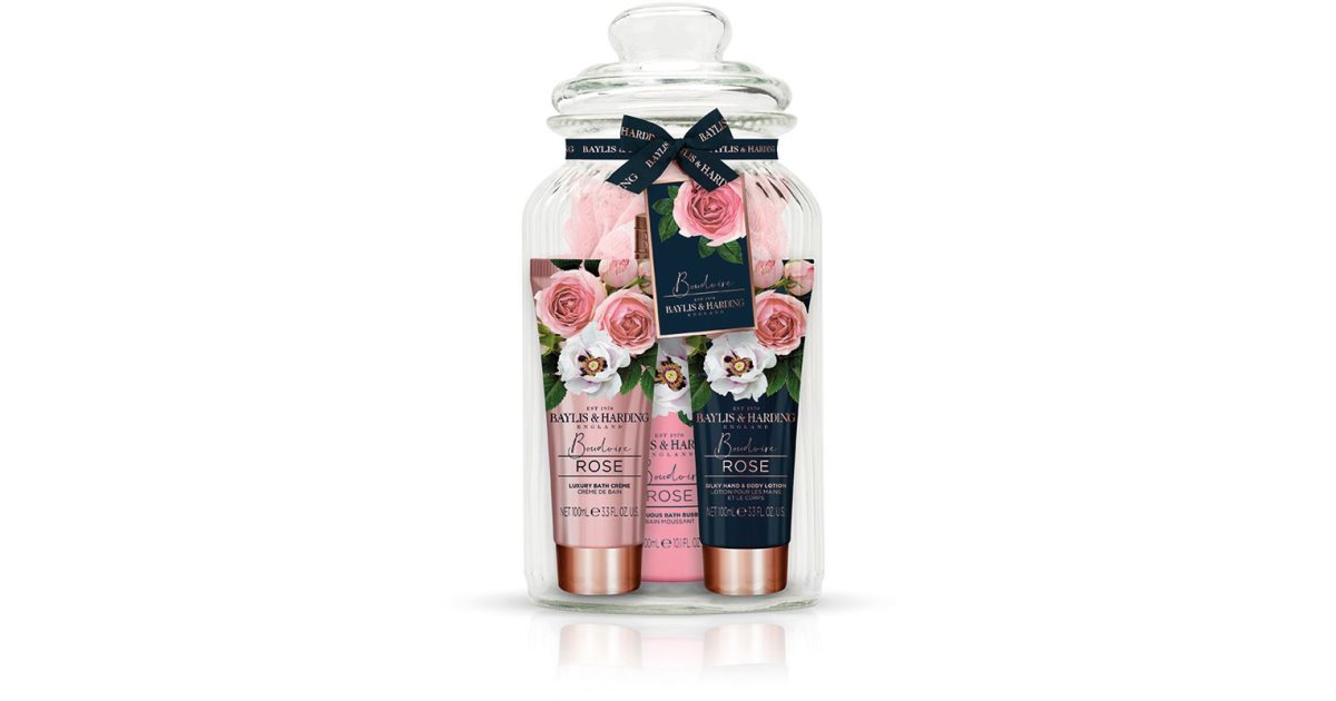 Baylis & Harding Boudoir Rose подаръчен комплект (с аромат на рози ...