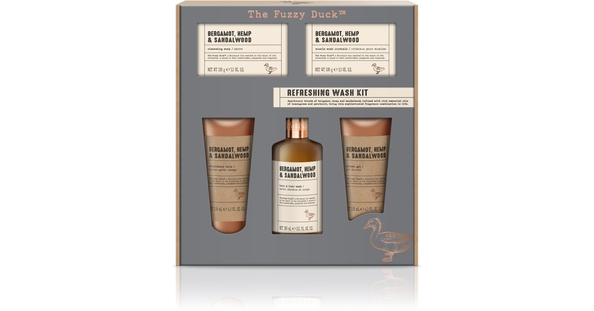Baylis & Harding The Fuzzy Duck Men's Hemp & Bergamot gift set for hair ...