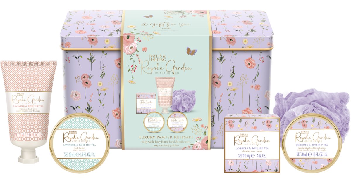 Baylis & Harding Royale Garden Lavender & Rose Hip Tea dárková sada ...