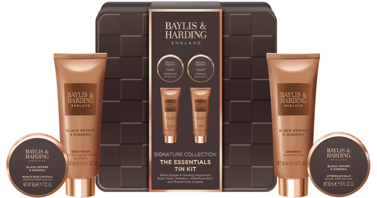 Baylis & Harding Black Pepper & Ginseng dárková sada plechový box pro ...