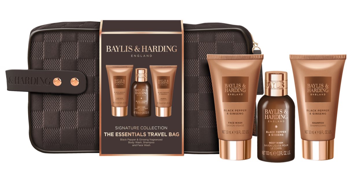 Baylis & Harding Black Pepper & Ginseng Coffret cadeau de voyage ...