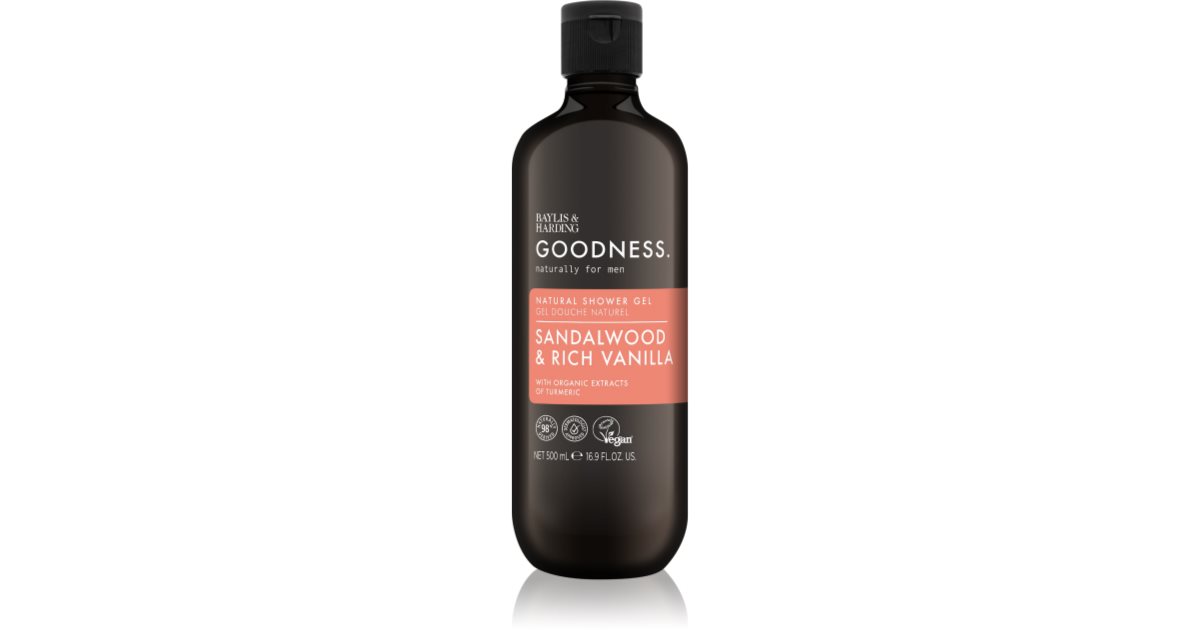 Baylis & Harding Goodness Sandalwood & Rich Vanilla Body Wash for Men ...