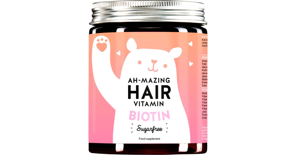 Bears With Benefits Ah-mazing Hair Vitamin Biotin no sugar orsetti da ...