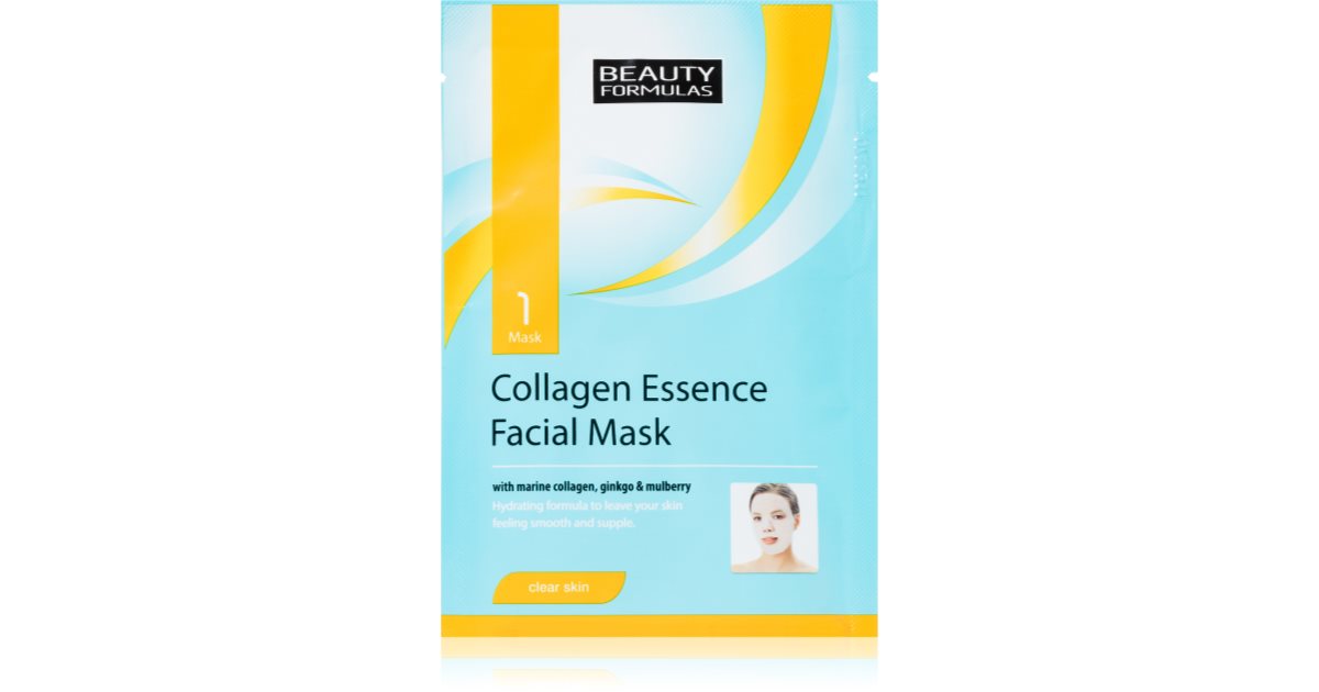 Beauty Formulas Clear Skin Collagen Essence collagen mask with ...