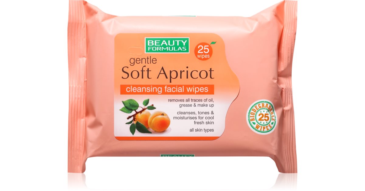 Beauty Formulas Apricot Wet Cleansing Wipes | notino.ie