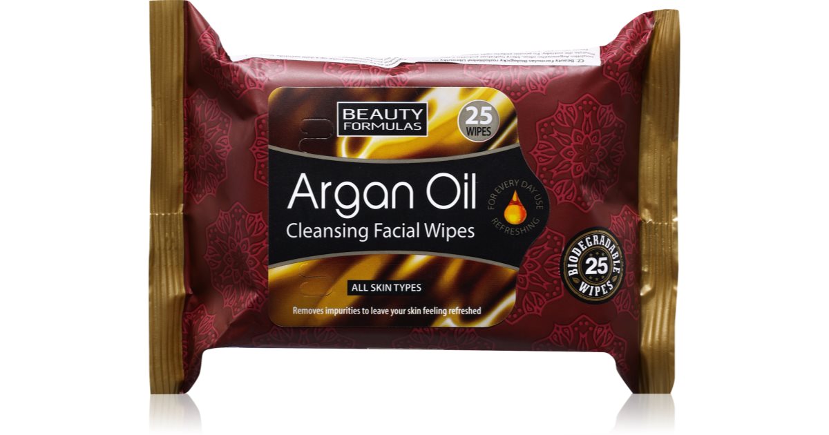 Beauty Formulas Argan Oil Wet Cleansing Wipes Notino Ie