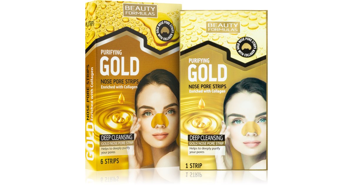 Beauty Formulas Gold Reinigende Neus Pleister voor verstopte Porien met ...