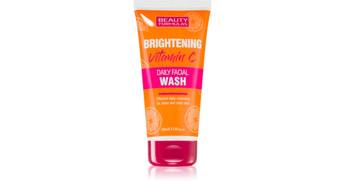 Beauty Formulas Vitamin C gel de limpeza iluminador com vitamina C ...