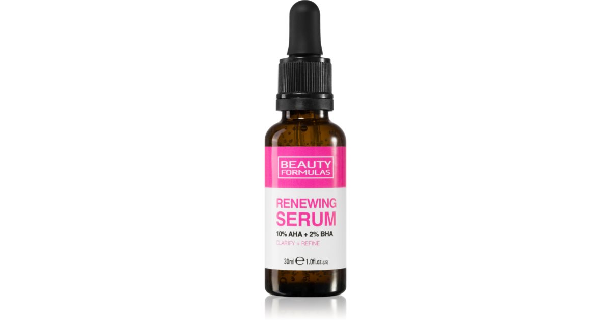 Beauty Formulas Renewing 10% AHA + 2% BHA restructuring serum | notino ...