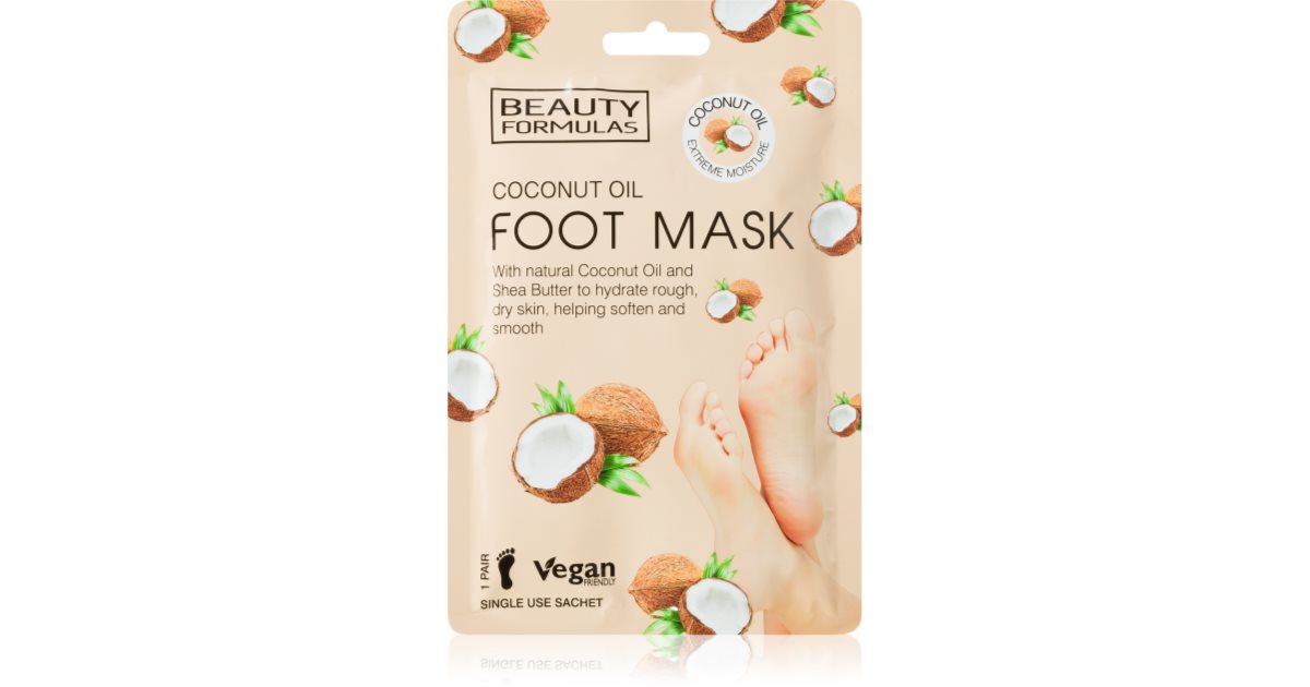 Beauty Formulas Coconut Oil moisturising and nourishing mask for legs ...