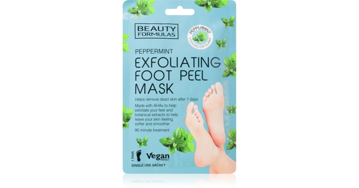 Beauty Formulas Peppermint exfoliating mask for legs | notino.co.uk
