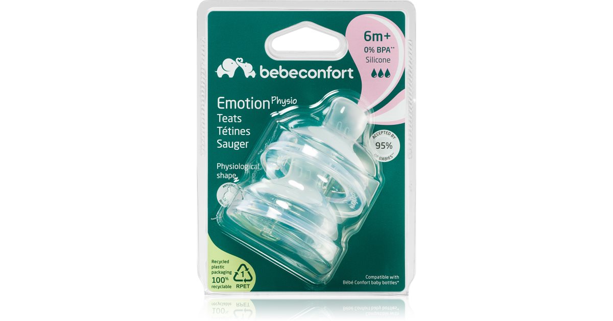 Bebeconfort Emotion Physio Fast Flow kūdikių buteliuko čiulptukas ...