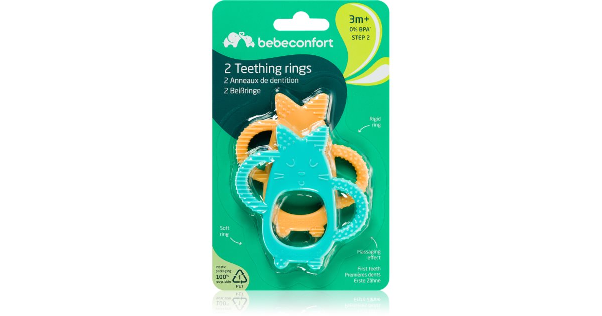 Bebeconfort 2 Teething Rings chew toy | notino.co.uk