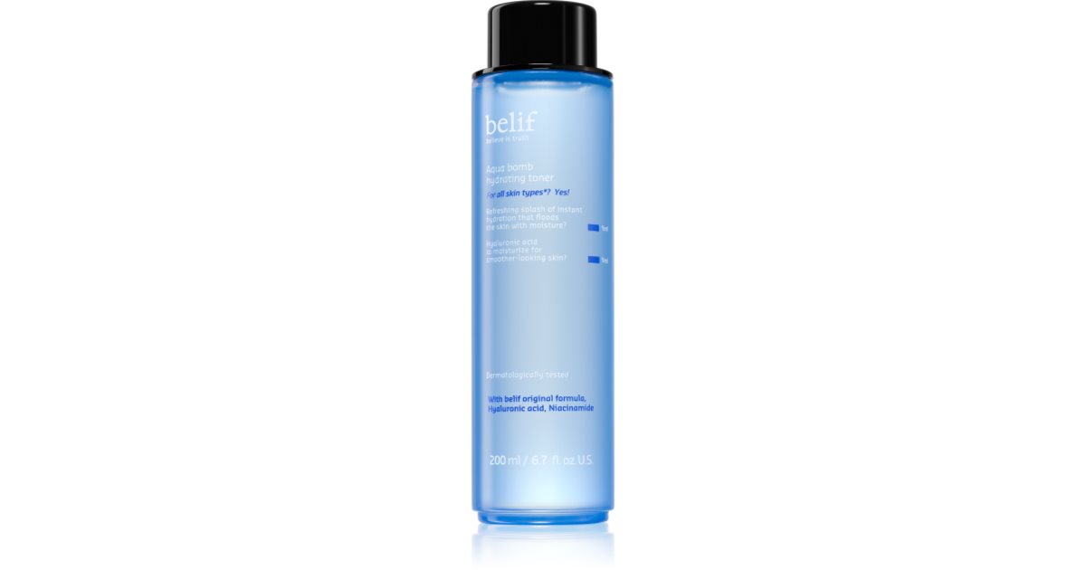 belif Aqua Bomb Hydrating Toner refreshing moisturising toner with ...
