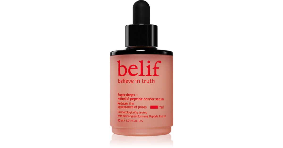 belif Super Drops Retinol & Peptide Barrier Serum intensive firming ...
