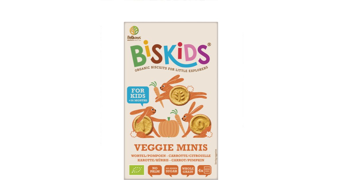 Belkorn Biskids Veggie Minis Mini-Kekse mit Karotten und Kürbis | notino.ch
