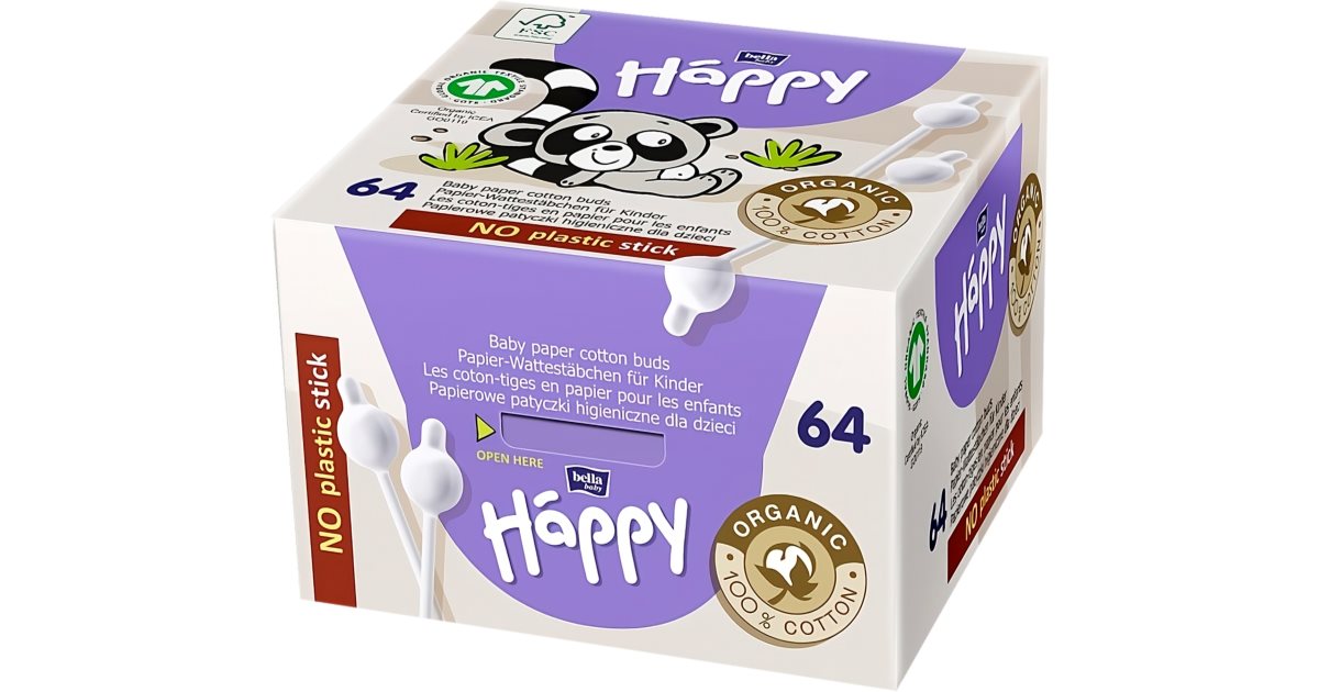 Bella Baby Happy 100% organic cotton cotton buds for children | notino ...