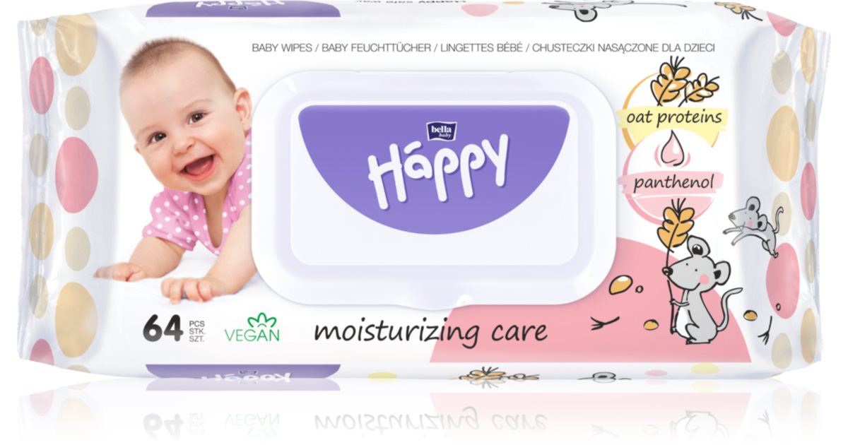 Bella Baby Happy Oat proteins and Panthenol Wet Wipes for Kids | notino.ie