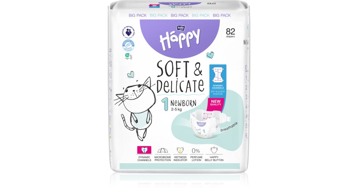 Bella Baby Happy Soft&Delicate Size 1 Newborn disposable nappies ...