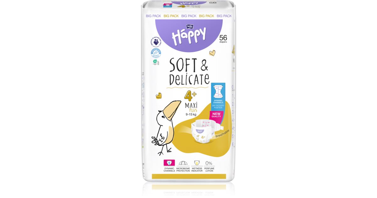 Bella Baby Happy Soft&Delicate Size 4+ Maxi Plus disposable nappies ...