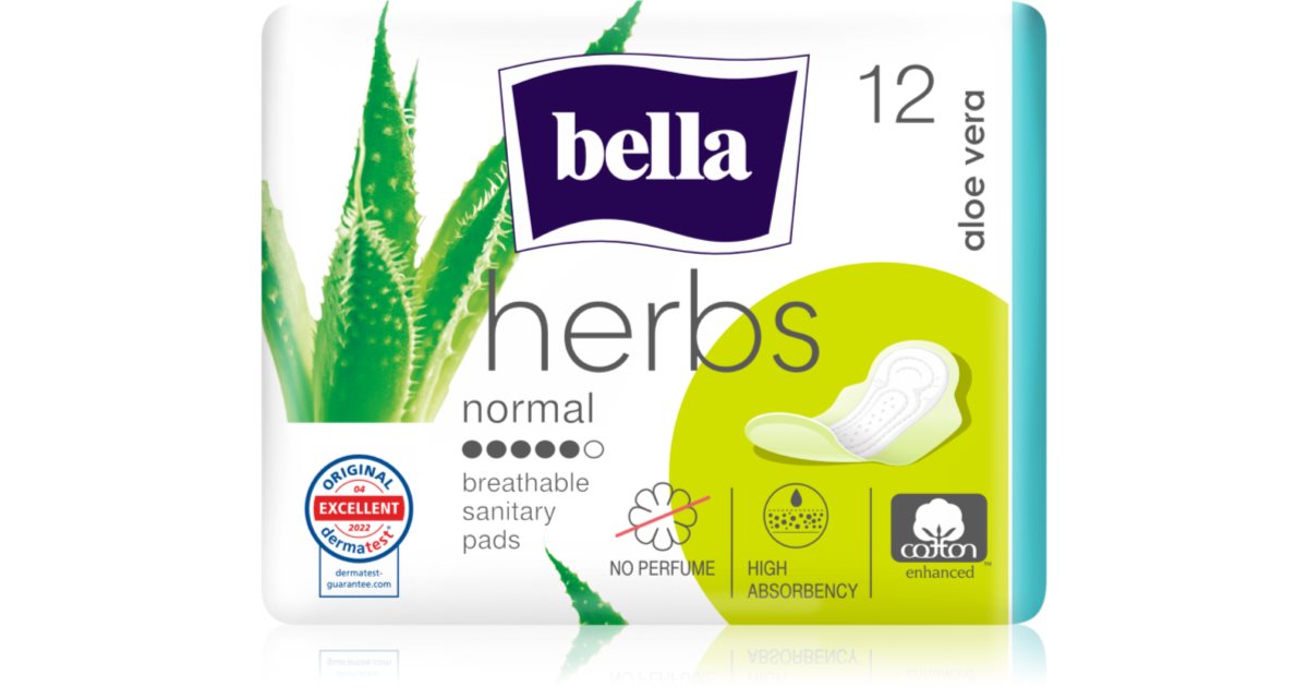 BELLA Herbs Aloe Vera sanitary towels fragrance-free | notino.co.uk