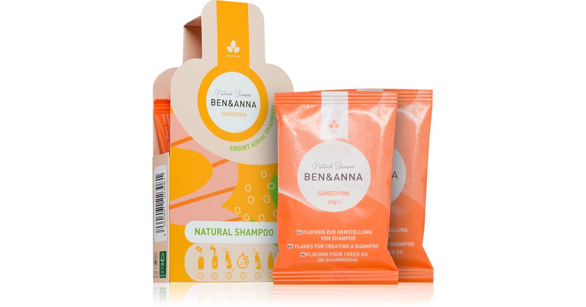 BEN&ANNA Natural Shampoo Sanddorn flocos de champô anti-queda | notino.pt