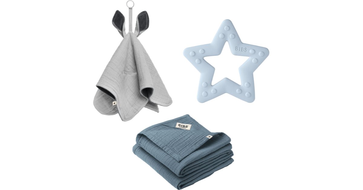 BIBS Baby Gift Set Medium lote de regalo para bebés Baby Blue 3+ months ...