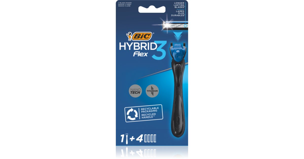 BIC FLEX3 Hybrid Shaver + replacement blades | notino.ie