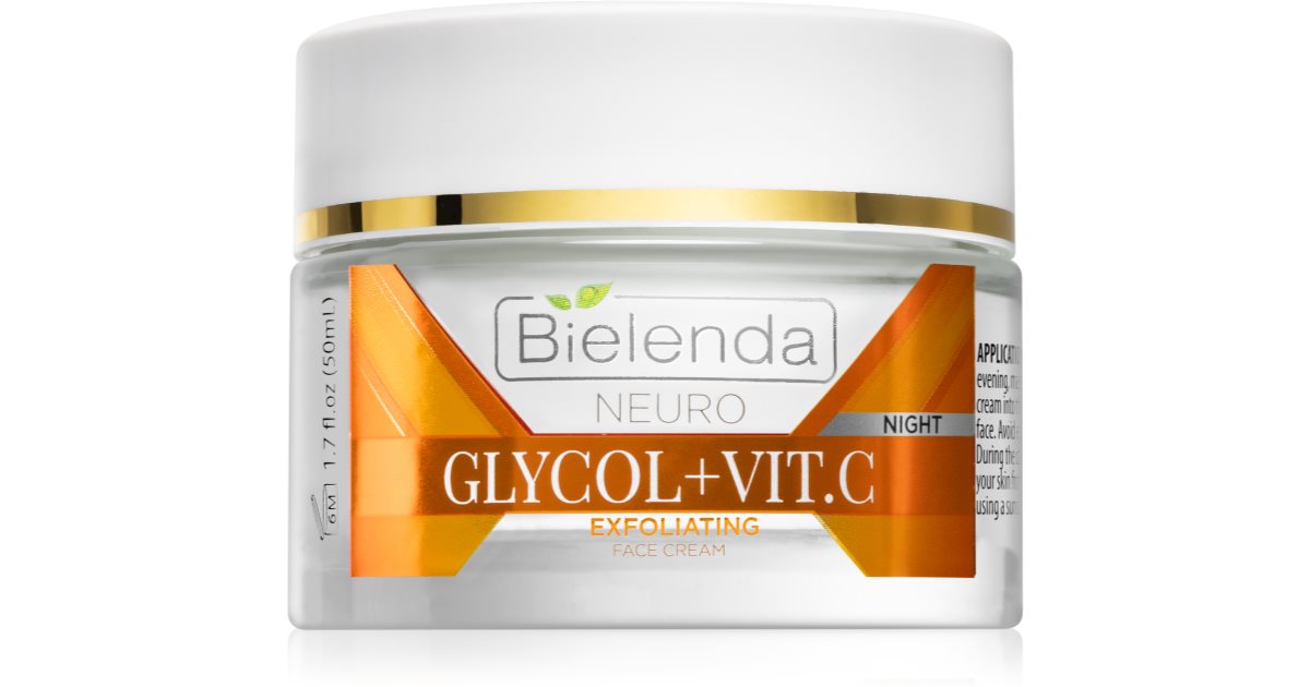 Bielenda Neuro Glicol + Vit. C naktinis kremas eksfoliacinio poveikio ...