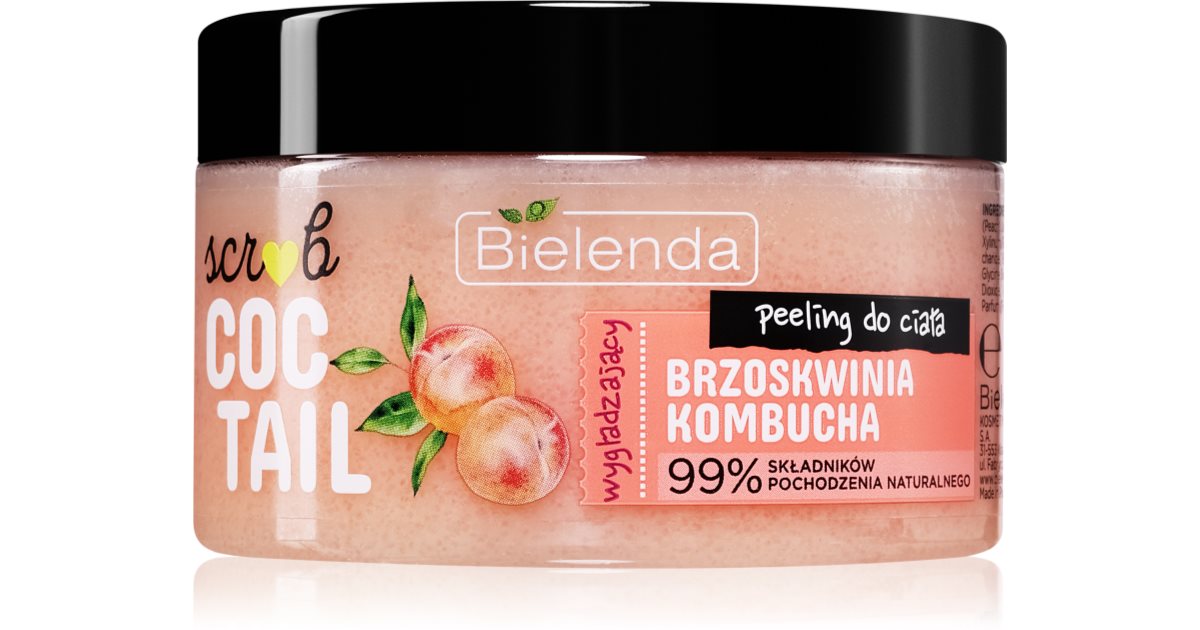 Bielenda Coctail Scrub Peach + Kombucha body scrub with moisturising ...