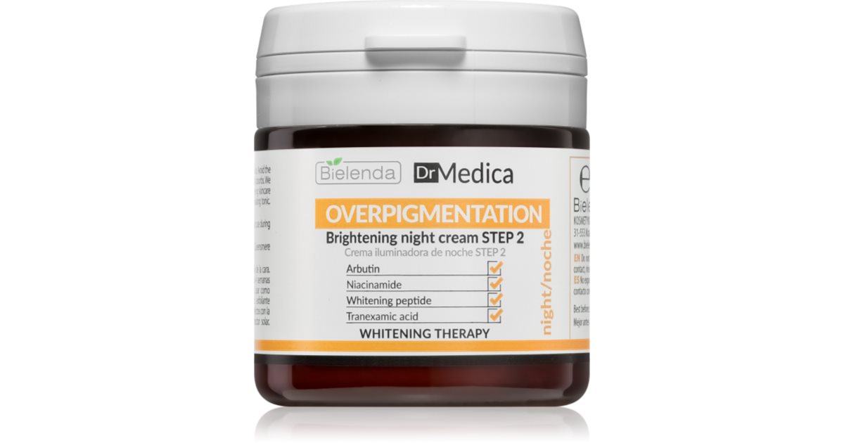 Bielenda Dr Medica Overpigmentation crema de noche iluminadora para ...