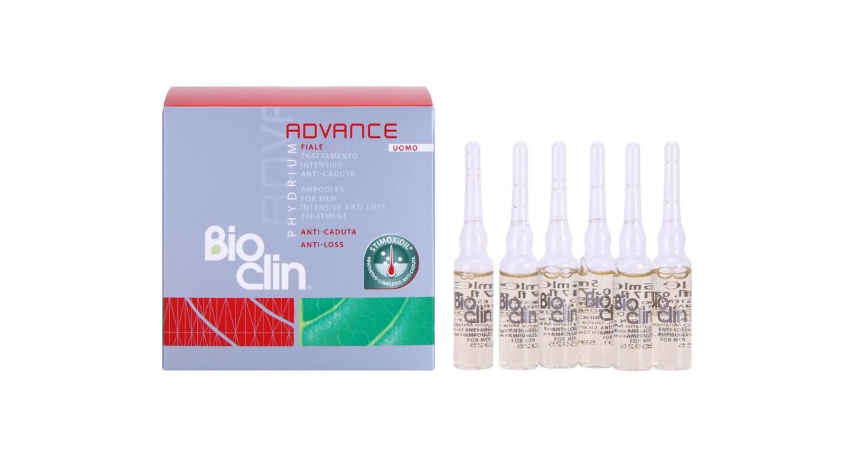 Bioclin Phydrium Advance ampolas contra queda capilar para homens ...