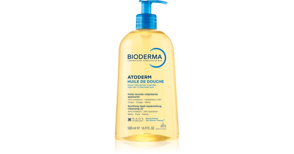 Bioderma Atoderm Shower Oil extra nourishing soothing shower oil for ...