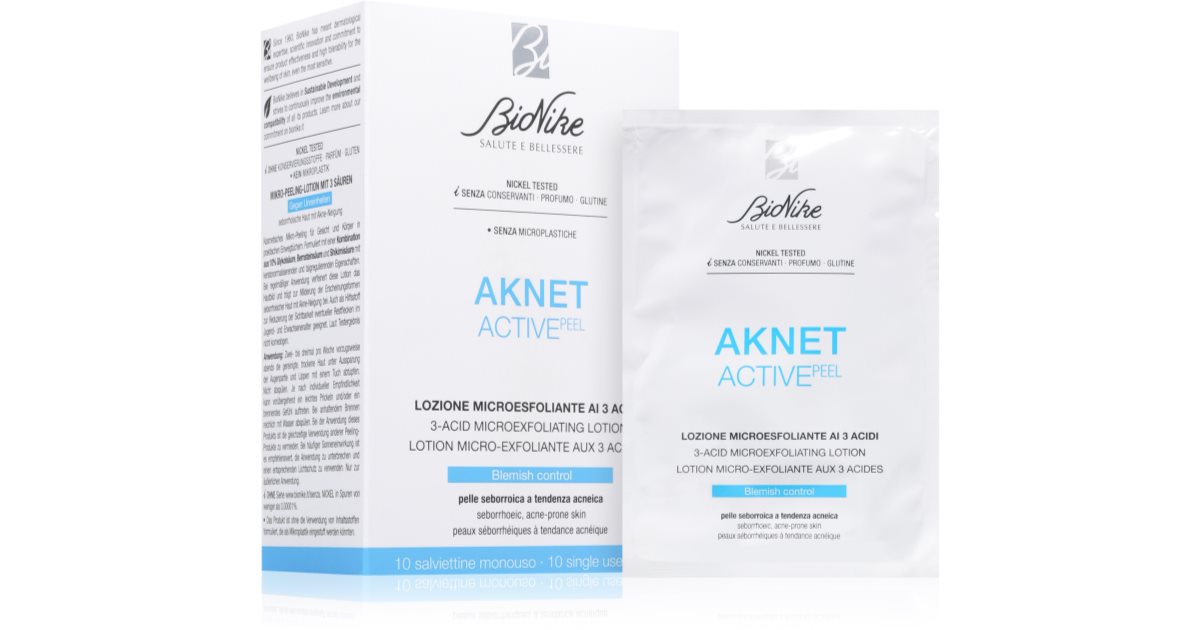 BioNike Aknet ACTIVEpeel Exfoliationstücher für Gesicht | notino.at