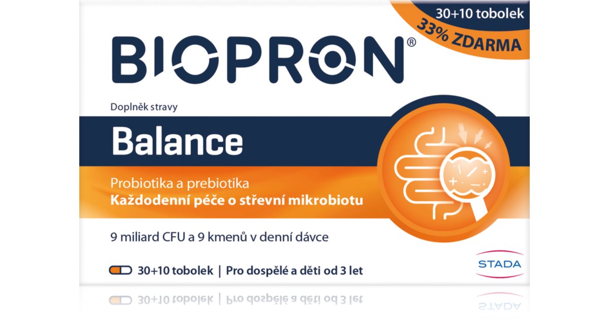 Biopron® 9 Balance kapsuly s probiotikami | notino.sk