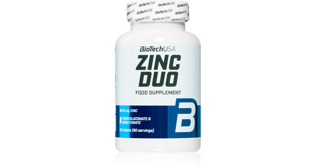 BioTechUSA Zinc Duo Tabletten zur Aufrechterhaltung guten Funktion des ...
