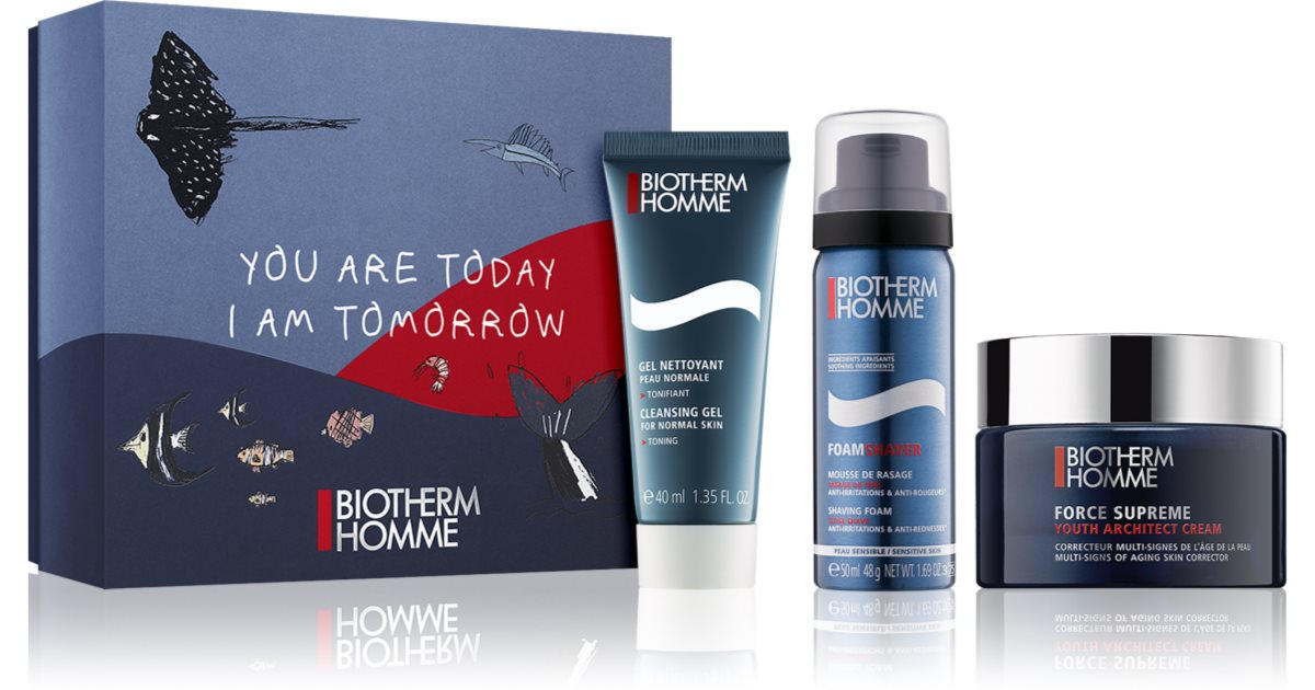 Biotherm Homme Force Supreme coffret cadeau(visage et barbe) pour homme ...