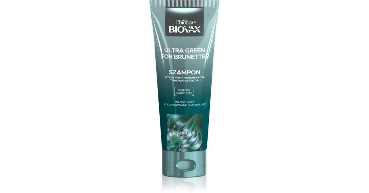 Biovax Glamour Ultra Green For Brunettes shampoing régénérant pour ...