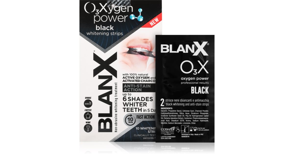 BlanX Oxygen Power Whitening Black Strips | Livrare rapida! | Notino.ro