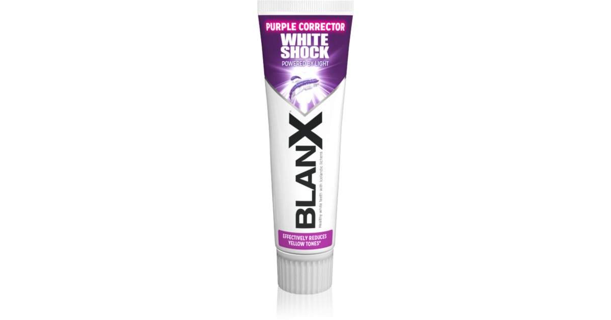 BlanX White Shock Purple bělicí zubní pasta s fialovým pigmentem ...