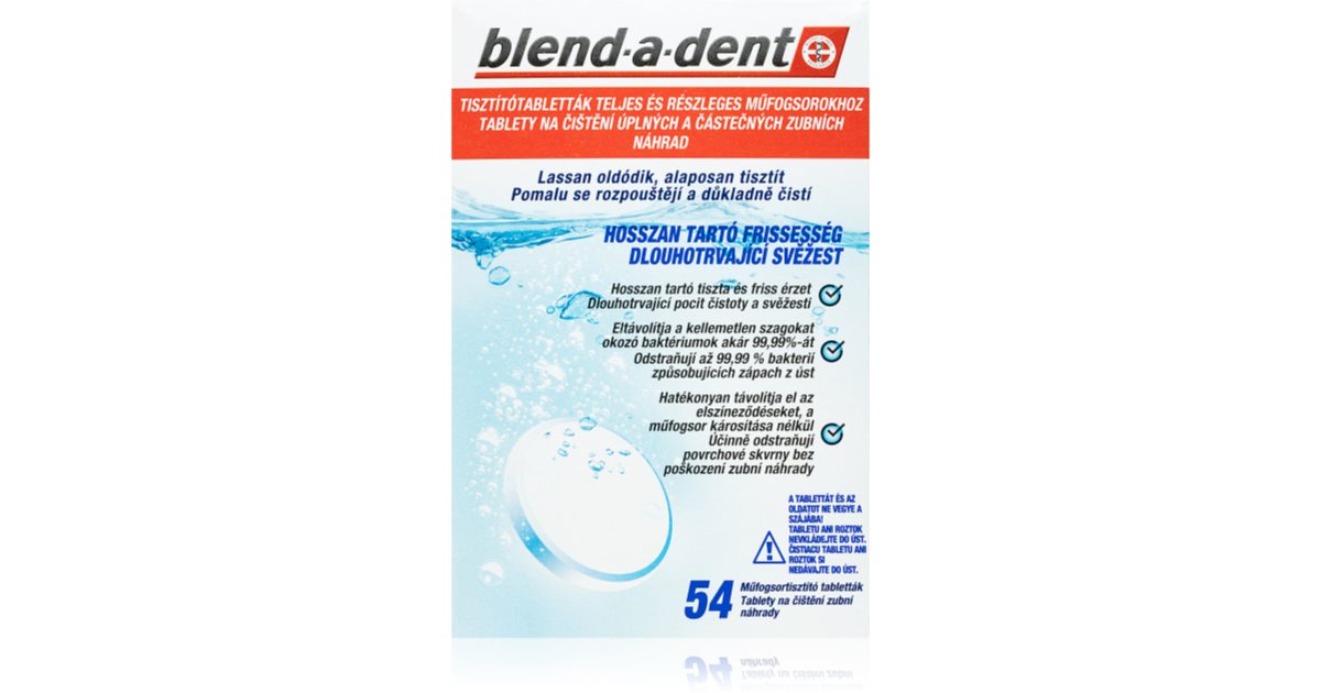 Blend-a-dent Long Lasting Freshness Cleansing Tablets for Removable ...