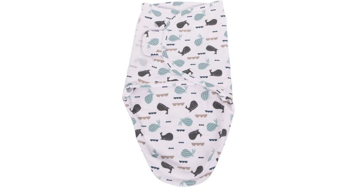 Bo Jungle B-Wrap Small Ocean Whales manta para enrolar bebé | notino.pt
