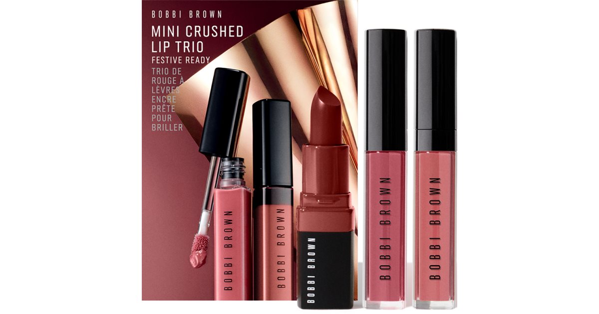 Bobbi Brown Holiday Mini Crushed Lip Trio ajándékszett (az ajkakra ...