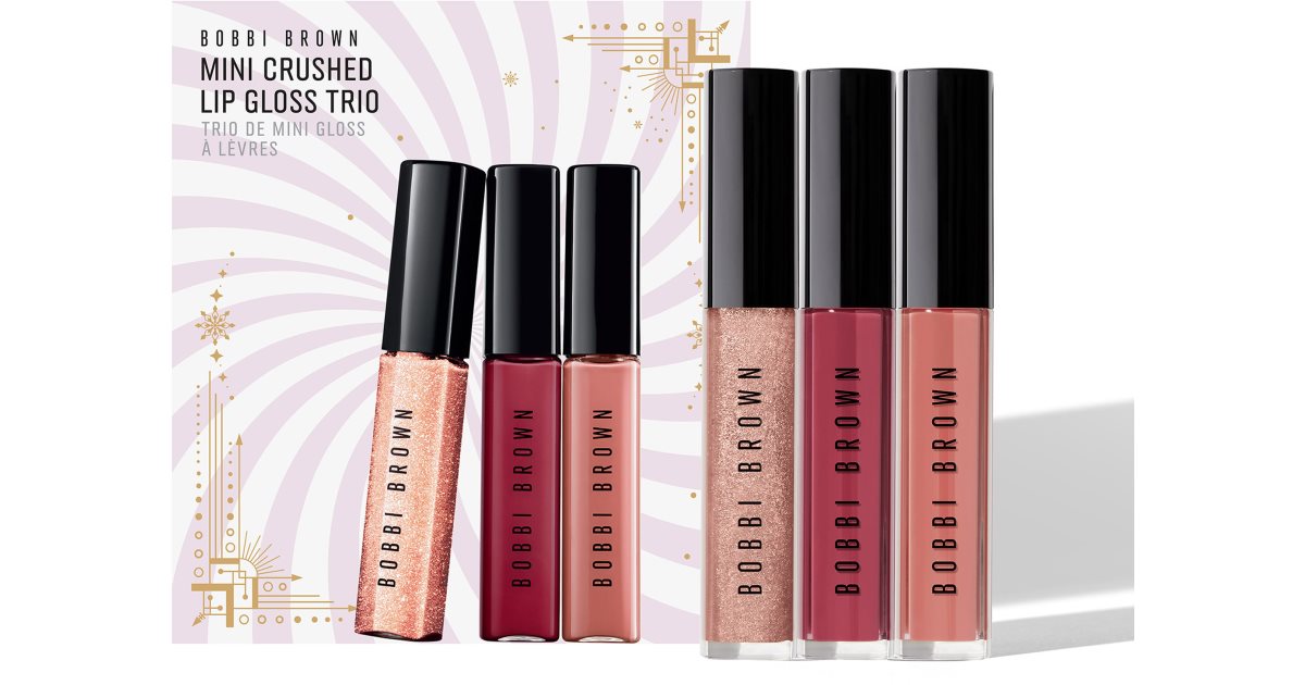 Bobbi Brown Holiday Mini Crushed Oil-Infused Gloss Trio hydratačný lesk ...