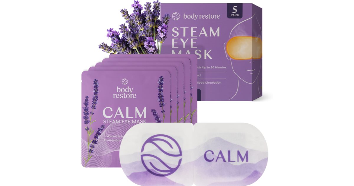Body Restore Steam Eye Mask Lavender eye contour mask with lavender ...