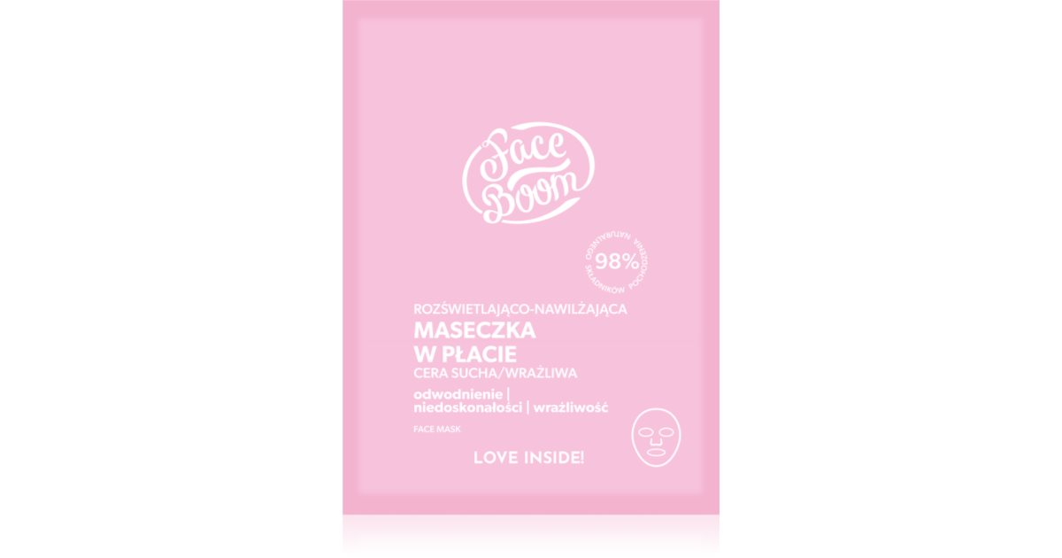 BodyBoom FaceBoom sheet mask for radiance and hydration | notino.co.uk