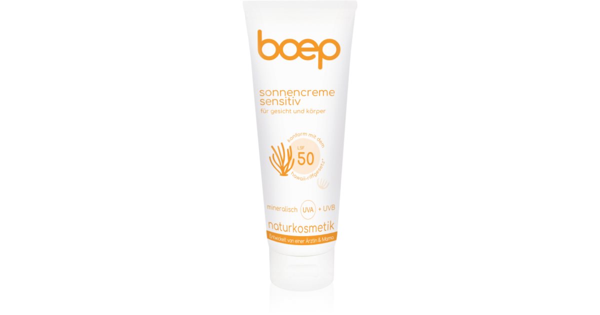 Boep Natural Sun Cream Sensitive Sunscreen Cream SPF 50 | notino.ie