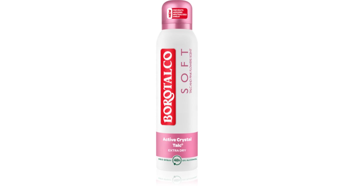 Borotalco Soft Talc & Pink Flower deodorant spray without alcohol ...