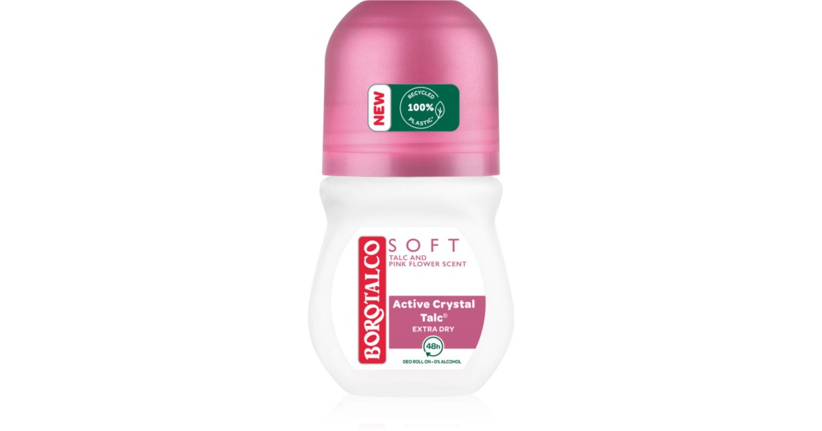 Borotalco Soft Talc & Pink Flower desodorizante roll-on sem álcool ...